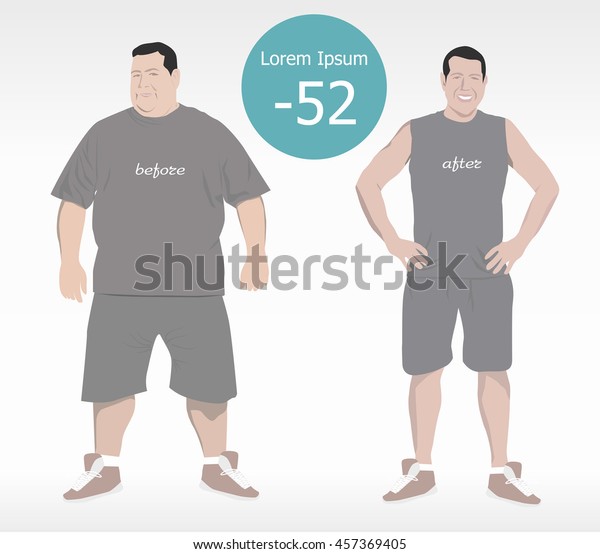 Cartoon Characters Different Stages Fat Problems: เวกเตอร์สต็อก (ปลอด ...
