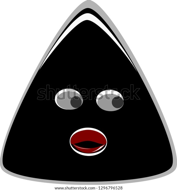 Cartoon Characters Geometry Triangles Circles Face Stock Vector ...