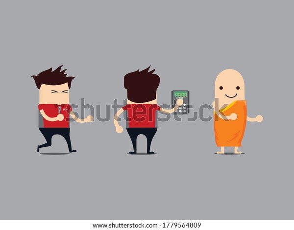 Cartoon Characters Show Their Emotions On Stock Vector (Royalty Free ...