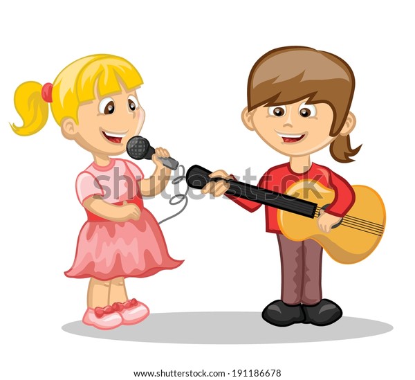 Cartoon Charactersmusician Singer Stock Vector (Royalty Free) 191186678 ...