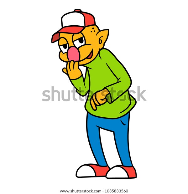 Cartoon Cheeky Smug Character Stock Vector (Royalty Free) 1035833560 | Shutterstock