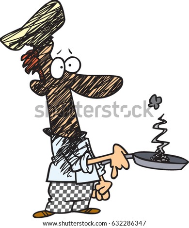 Cartoon Chef That Has Burned His Stock Vector (Royalty Free) 632286347 ...