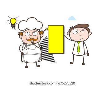 Cartoon Chef Thinking Idea Young Boy Stock Vector (Royalty Free ...