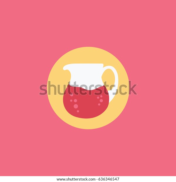Cartoon Cherries Raspberry Strawberry Juice Pitcher Stock Vector ...
