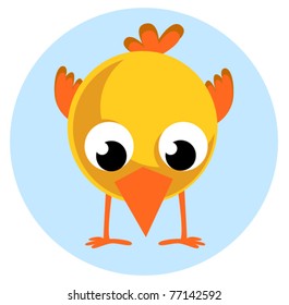 Cartoon Chicken Looking Down Stock Vector (Royalty Free) 77142592 ...