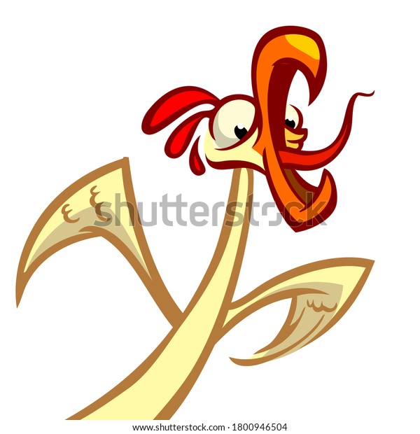 Cartoon Chicken Screaming Vector Illustration Stock Vector (Royalty ...