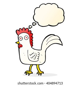 Cartoon Chicken Thought Bubble Stock Vector (Royalty Free) 404894713 ...