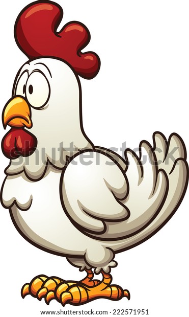 Pollo de caricatura. Ilustración de imagen: vector de stock (libre de ...