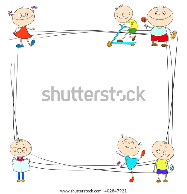 Stock vektor „Cartoon Children Frame“ (bez autorských poplatků ...