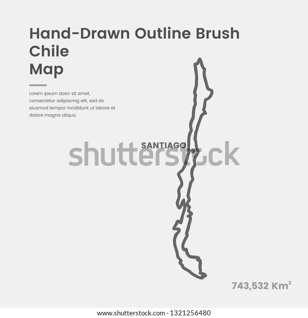 Cartoon Chile Map Hand Drawn Chile Stock Vector (Royalty Free ...