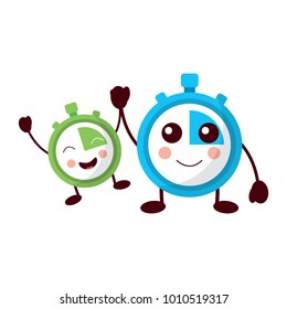 Cartoon Chronometer Countdown Kawaii Character Stock Vector (Royalty ...