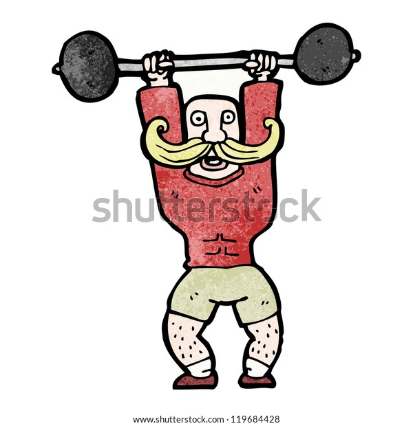 Cartoon Circus Strong Man Stock Vector (Royalty Free) 119684428