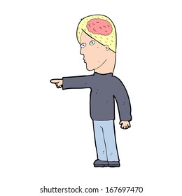 Cartoon Clever Man Pointing Stock Vector (Royalty Free) 167697470 ...
