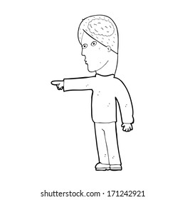 Cartoon Clever Man Pointing Stock Vector (Royalty Free) 171242921 ...