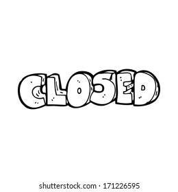 Cartoon Closed Symbol Stock Vector (Royalty Free) 171226595 | Shutterstock