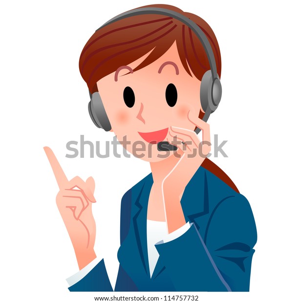 Cartoon Closeup Cute Support Phone Operator Stock Vector (Royalty Free ...
