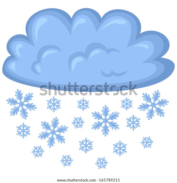 Cartoon Cloud Snowflakes That Fall Stock Vector (Royalty Free) 165789215