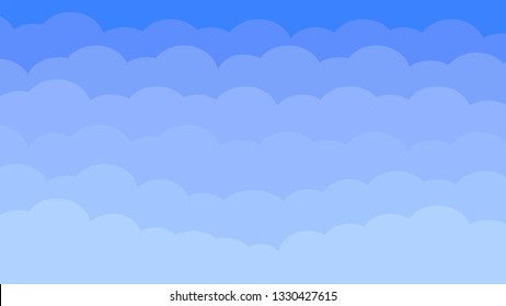 Cartoon Clouds Background Blue Background Clouds Stock Vector (Royalty ...