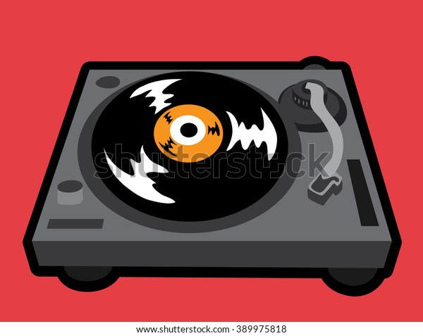 Cartoon Color Turntable Stock Vector (Royalty Free) 389975818 ...
