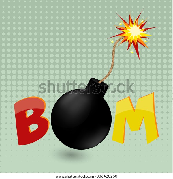 Cartoon Comics Bomb Retro Vector Stock Vector (Royalty Free) 336420260 ...