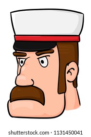 Cartoon Commander Man Stock Vector (Royalty Free) 1131450041 | Shutterstock