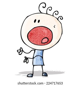 Cartoon Complaining Doodle Man Stock Vector (Royalty Free) 224717653 ...