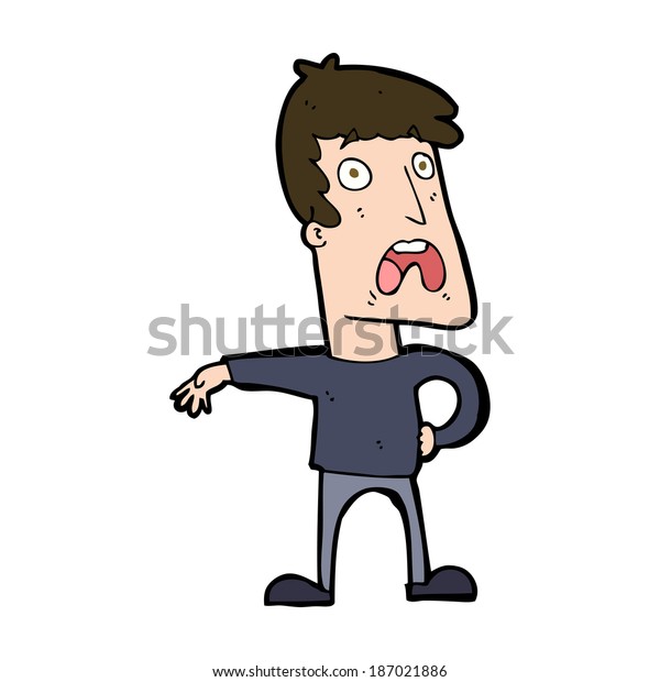 Cartoon Complaining Man Stock Vector (Royalty Free) 187021886 ...