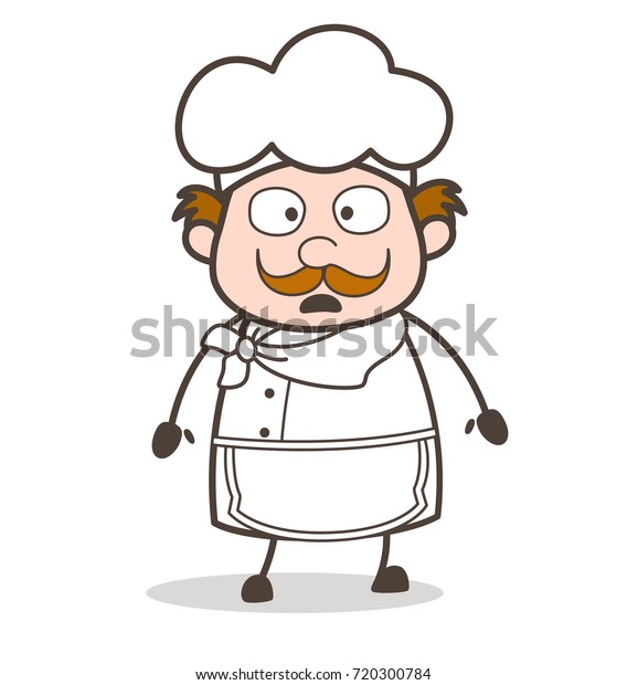 Cartoon Confused Old Chef Face Vector Stock Vector (Royalty Free ...
