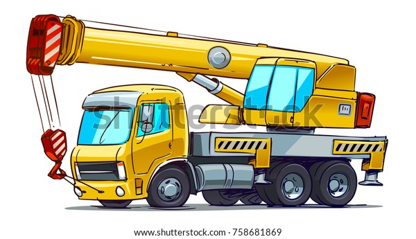 Cartoon Crane Truck Vector Illustration Isolated: Vector có sẵn (miễn ...