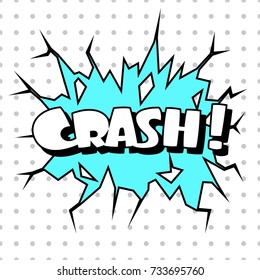 Cartoon Crash Explosion Comic Speech Bubble: เวกเตอร์สต็อก (ปลอดค่า ...