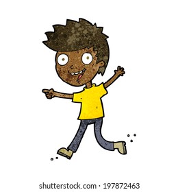 Cartoon Crazy Excited Boy Stock Vector (Royalty Free) 197872463 ...
