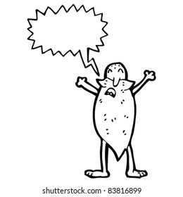 Cartoon Crazy Hermit Shouting Stock Vector (Royalty Free) 83816899 ...