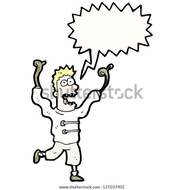 Cartoon Crazy Madman Stock Vector (Royalty Free) 121037401 | Shutterstock