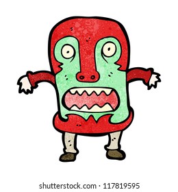 Cartoon Crazy Mask Man Stock Vector (Royalty Free) 117819595 | Shutterstock