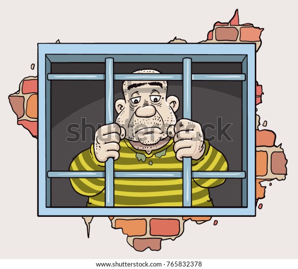 Cartoon Criminal Jail Stock Vector (Royalty Free) 765832378