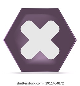 Cartoon Cross Check Button Game Gui Stock Vector (Royalty Free) 1911404872