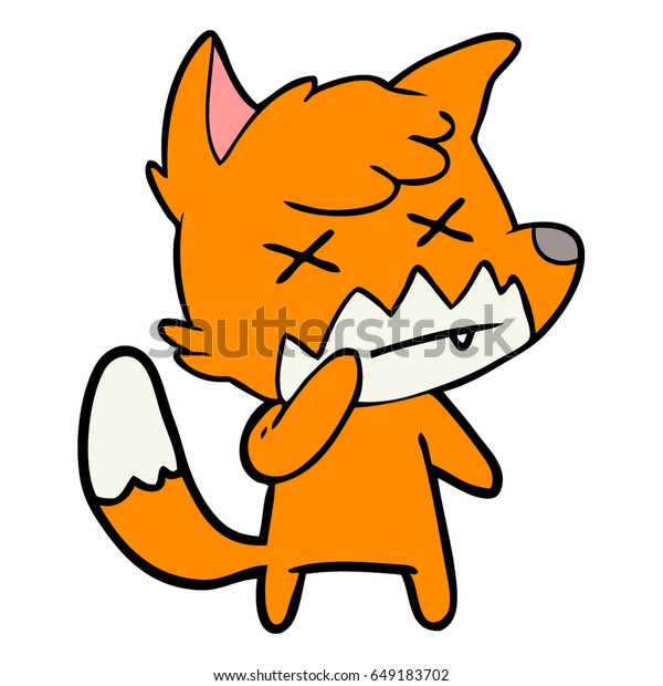 Cartoon Cross Eyed Fox Stock Vector (Royalty Free) 649183702 | Shutterstock