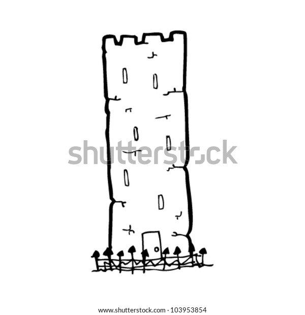 Cartoon Crumbling Old Tower Stock Vector (Royalty Free) 103953854 ...