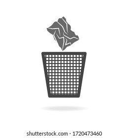 Vektor Stok Cartoon Crumpled Paper Garbage Vector Illustration (Tanpa ...