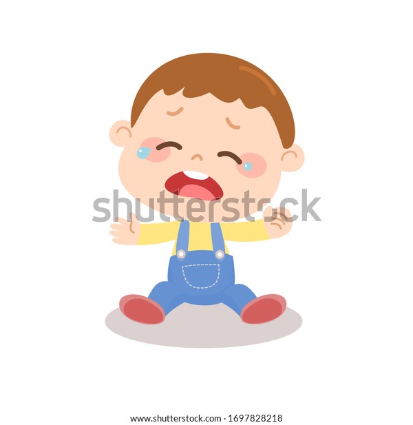 Cartoon Cry Baby Character Vector: เวกเตอร์สต็อก (ปลอดค่าลิขสิทธิ์ ...