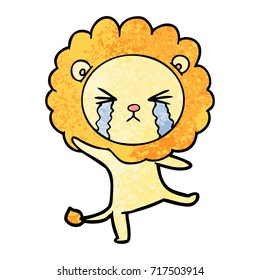 león de caricatura llorando: vector de stock (libre de regalías ...
