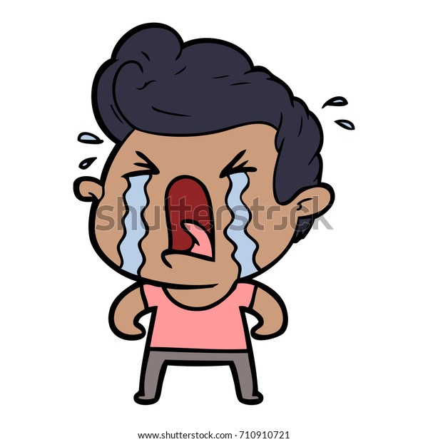 Cartoon Crying Man Stock Vector (Royalty Free) 710910721 | Shutterstock