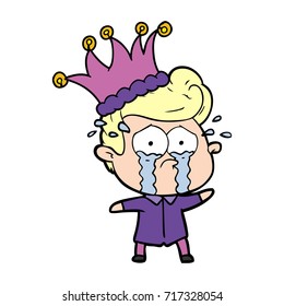 Cartoon Crying Man Party Hat: เวกเตอร์สต็อก (ปลอดค่าลิขสิทธิ์ ...