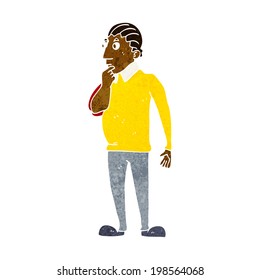 Cartoon Curious Man Stock Vector (Royalty Free) 198564068 | Shutterstock