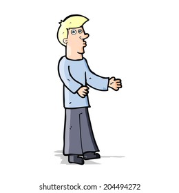 Cartoon Curious Man Stock Vector (Royalty Free) 204494272 | Shutterstock