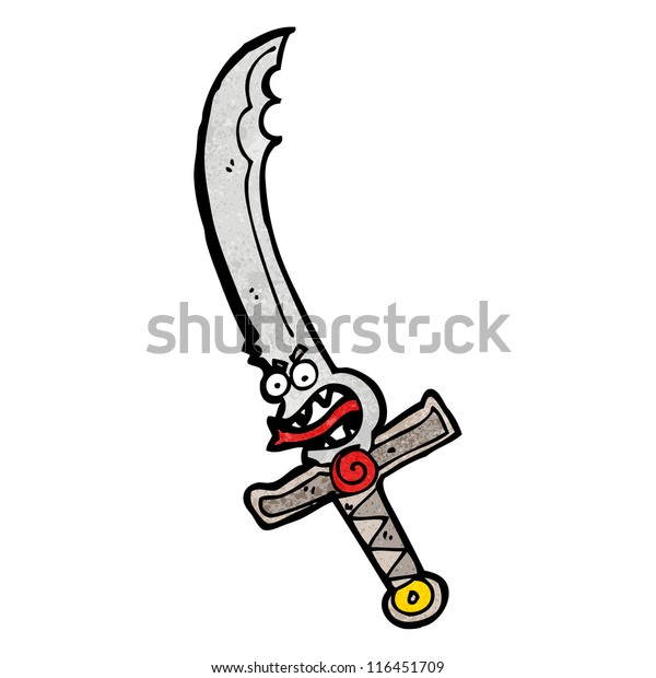 Cartoon Curved Sword Stock Vector (Royalty Free) 116451709 | Shutterstock