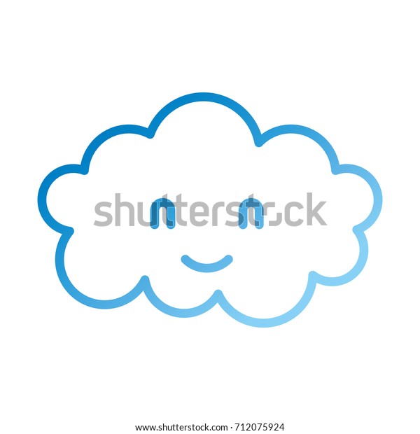 Cartoon Cute Cloud Baby Shower Image Stock Vector (Royalty Free) 712075924