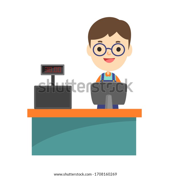 Cartoon Cute Customer Service Vector Stock Vector (Royalty Free ...