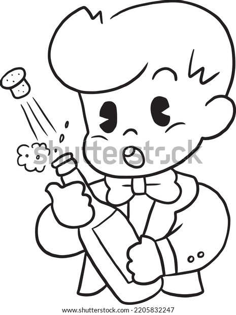Cartoon Cute Doodle Coloring Page Kawaii Stock Vector (Royalty Free ...