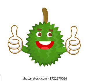 Cartoon Cute Durian Character Vector Stock Vector (Royalty Free ...